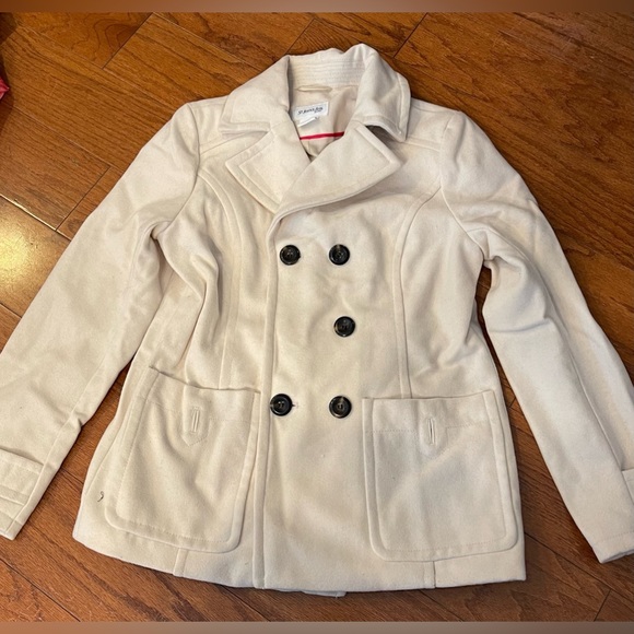 St. John's Bay | Jackets & Coats | St Johns Bay White Wool Coat | Poshmark